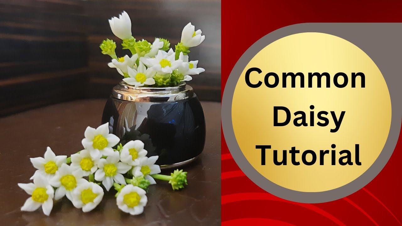 How To Make Common Daisy With Flower Clay | Flower Tutorial - YouTube