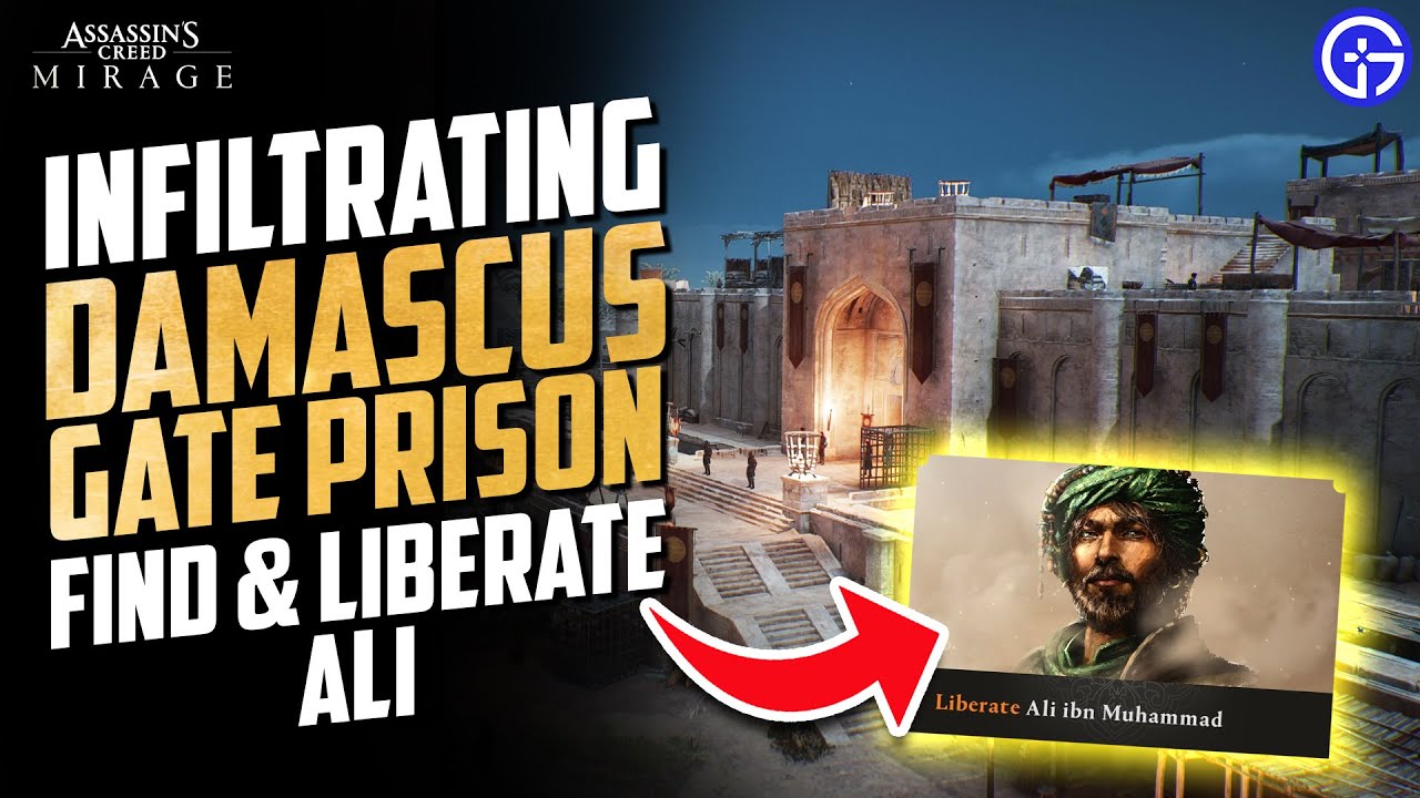 AC Mirage Infiltrate Damascus Gate Prison - Find and Liberate Ali - YouTube