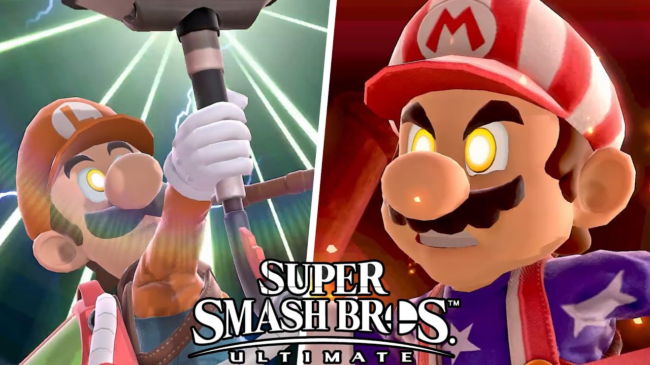 Super Smash Bros Ultimate - All Mario Team Final Smashes [ 4K ] - YouTube