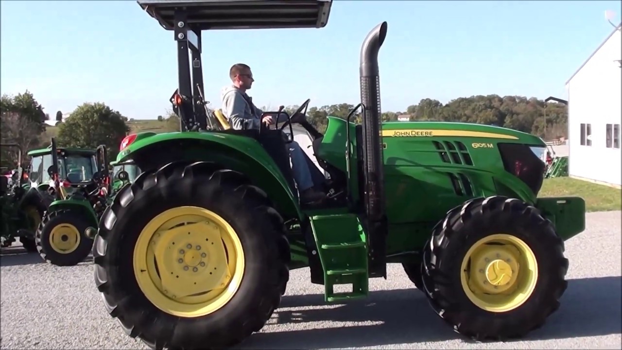 John Deere 6105M Open Station 4x4 Tractor For Sale! - YouTube