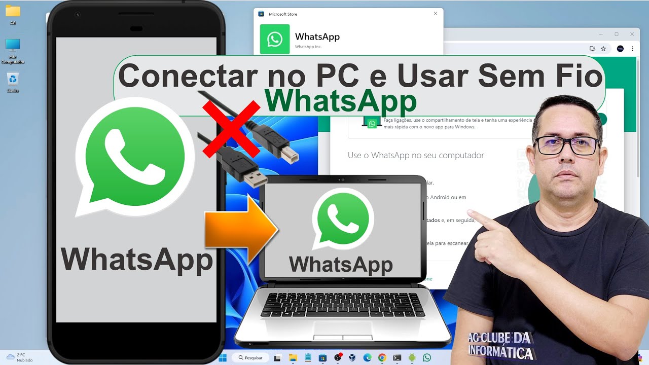 Como CONECTAR Celular Whatsapp no PC e USAR SEM FIO - YouTube