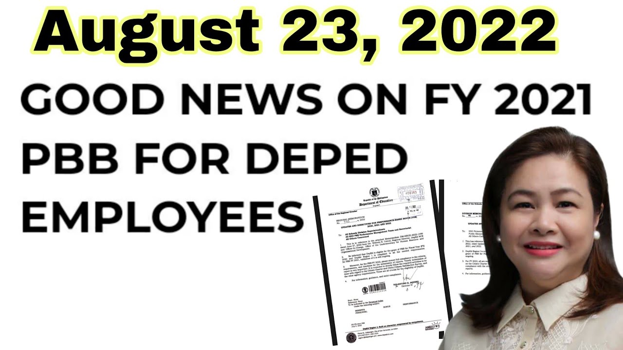 GOOD NEWS! PBB 2021 FOR DEPED EMPLOYEES. - YouTube