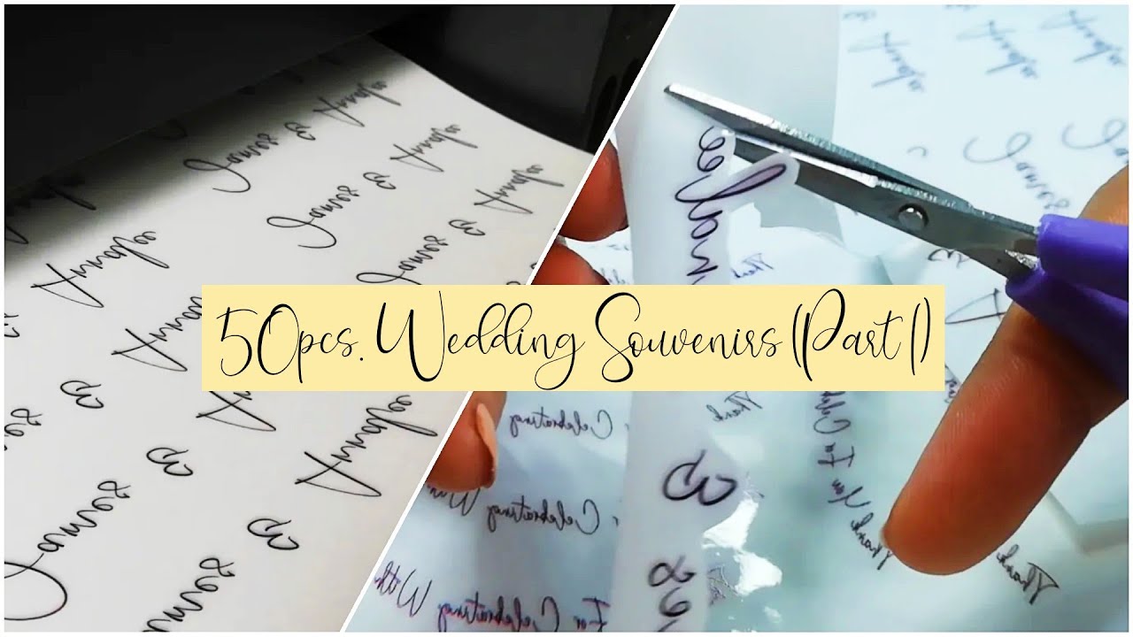 Part 1 of Crafting 50pcs. Resin Wedding Favors | Layout, Print, and Cut ...