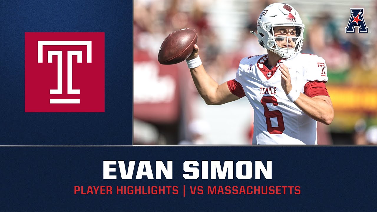Player Highlights: Evan Simon | Temple vs. Massachusetts (Aug. 30, 2025 ...