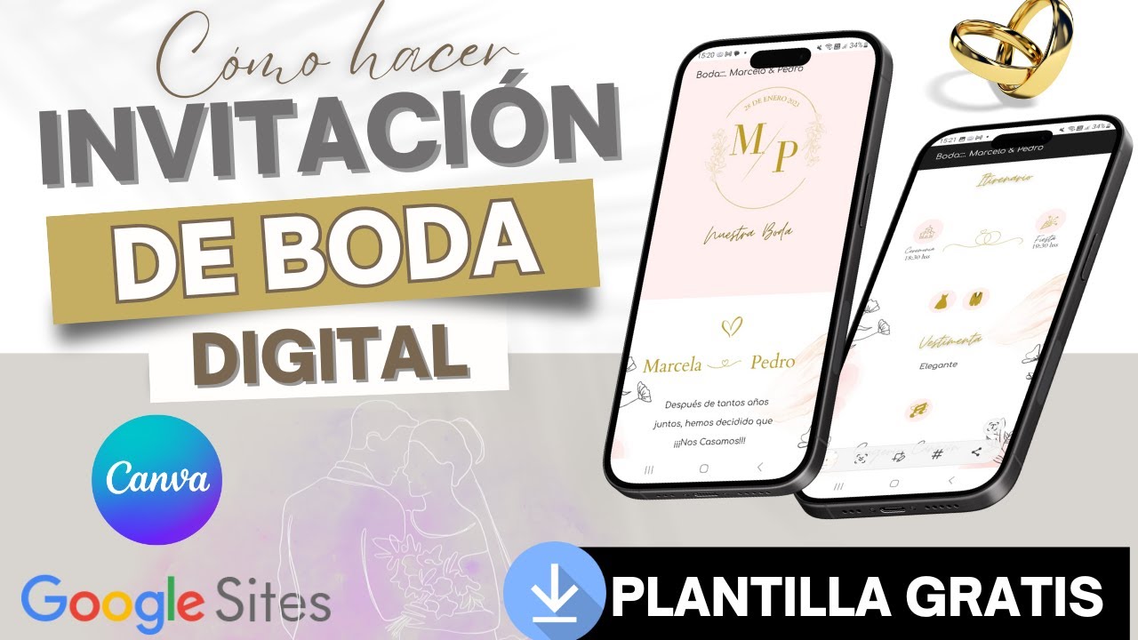👰 Como hacer INVITACION para BODA digital INTERACTIVA + Plantilla - YouTube