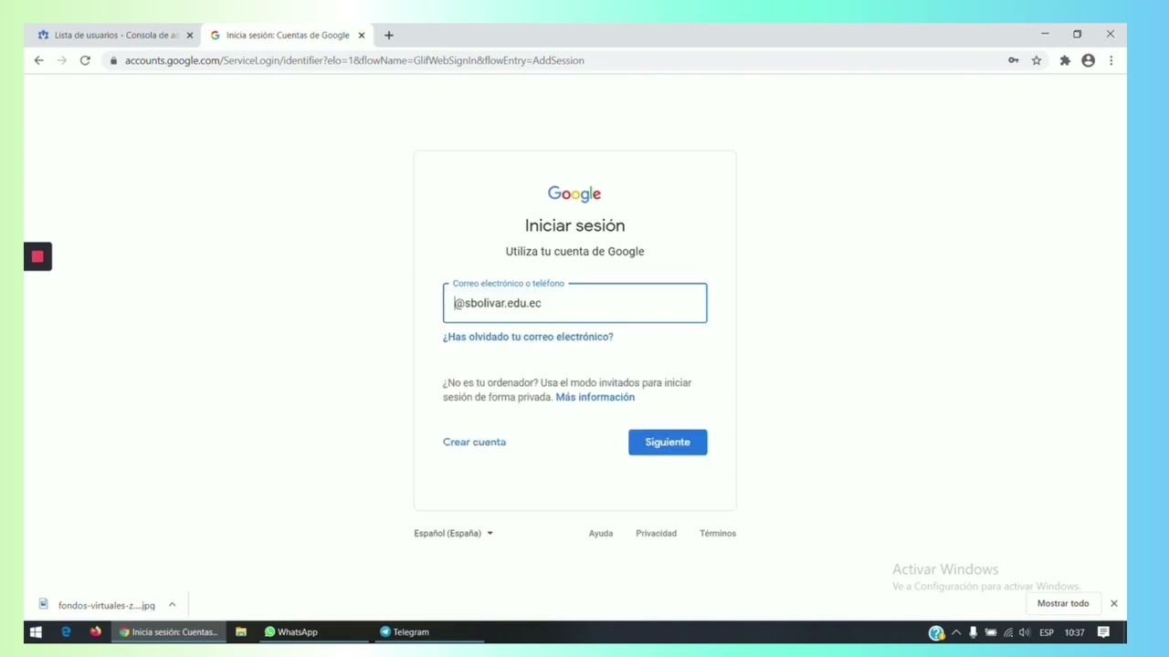 COMO ACTIVAR EL CORREO INSTITUCIONAL - YouTube