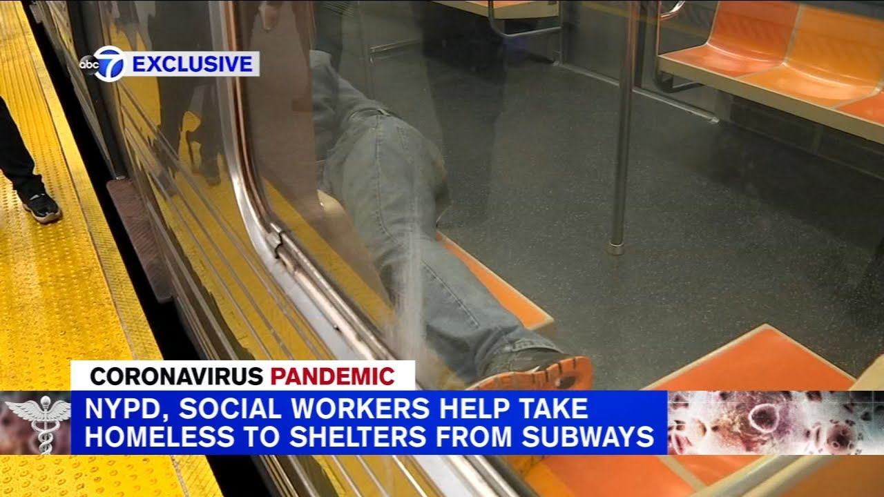 New action to get homeless off subway in NYC - YouTube