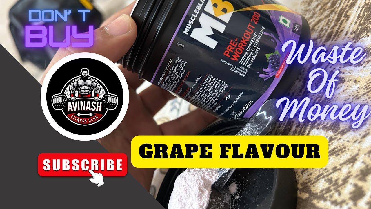 Muscleblaze Pre-Workout 200 Review- Worst Flavour Pre-workout 🤮 Do Not ...