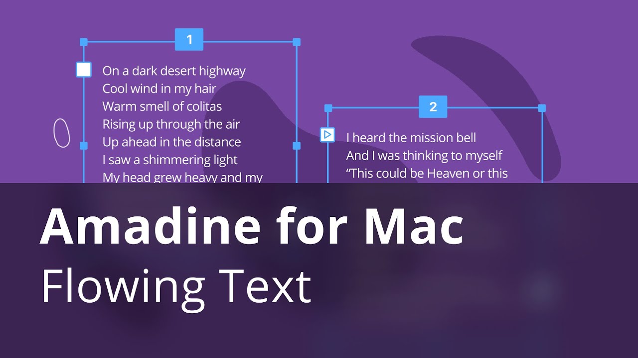 Flowing Text—Amadine for Mac Tutorials - YouTube