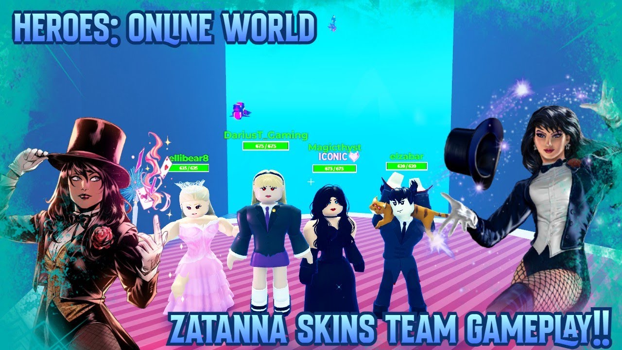 HEROES:ONLINE WORLD | ZATANNA SKINS TEAM RAID & TOXIC GAMEPLAY!! - YouTube