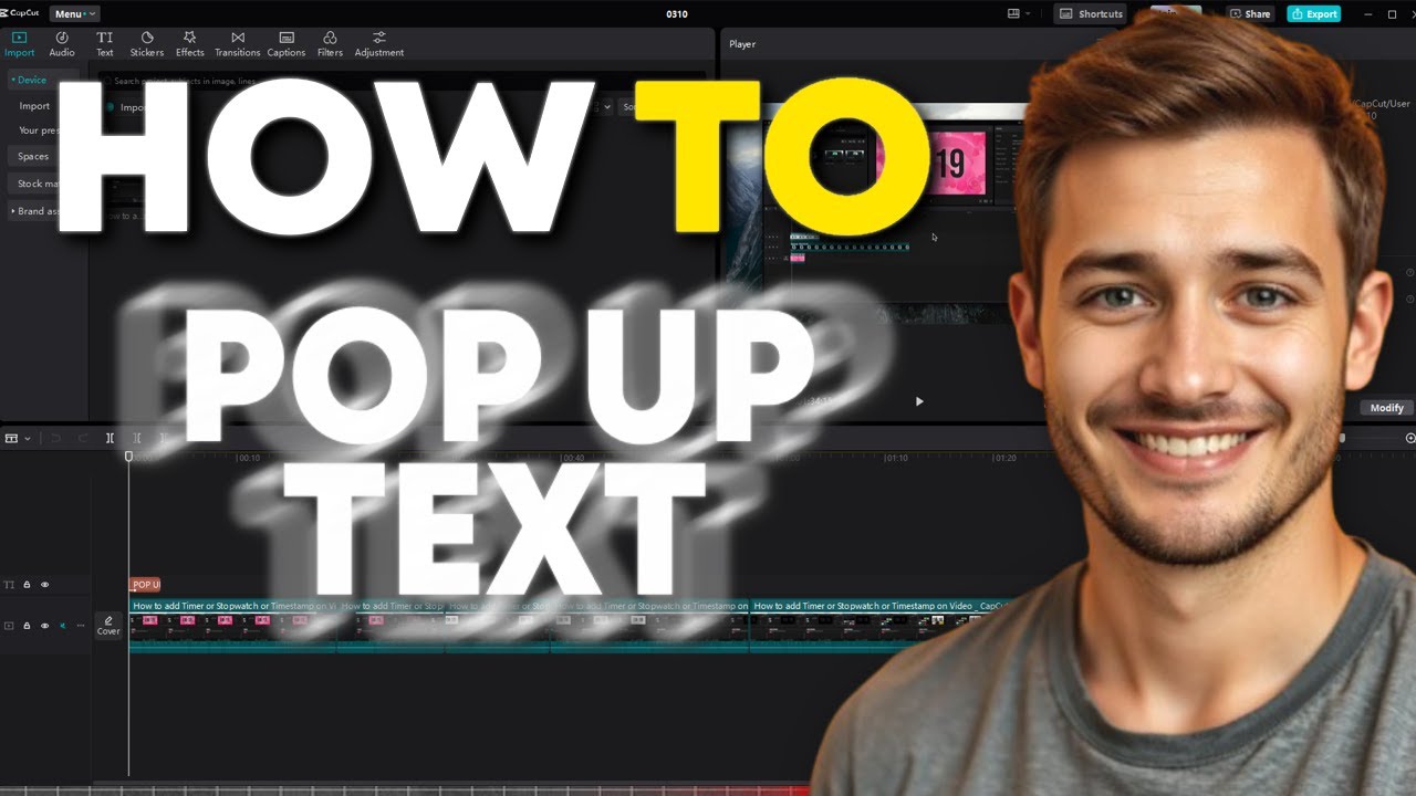 POP UP Text Tutorial in CapCut PC Text Bounce Effect (2025) - YouTube