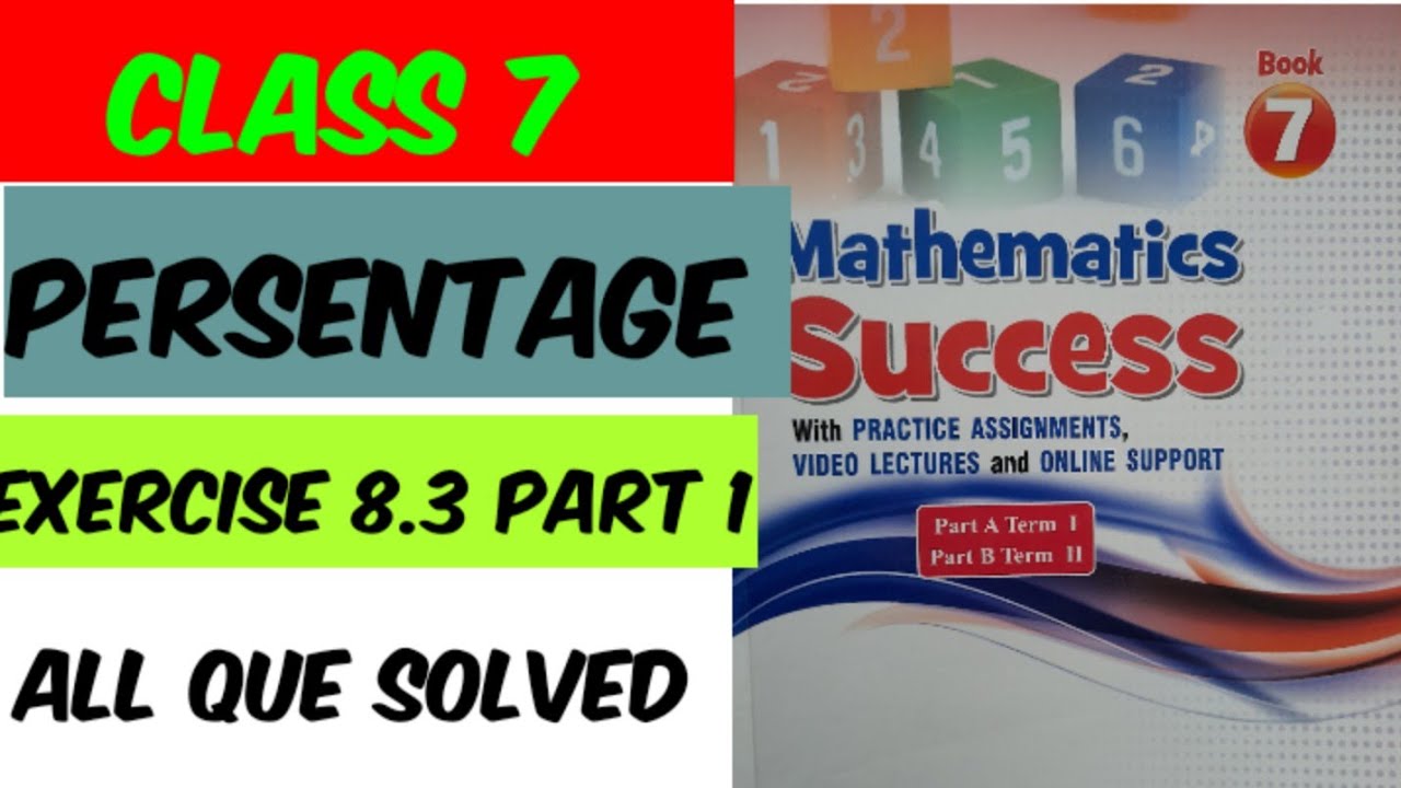 Percentage class 7 maths chapter 8 percentage and it's application ...