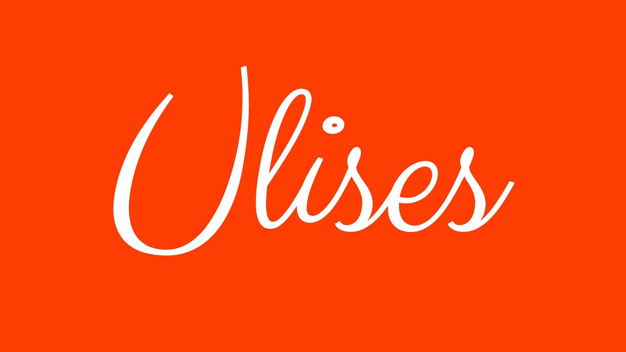 Learn how to Sign the Name Ulises Stylishly in Cursive Writing - YouTube