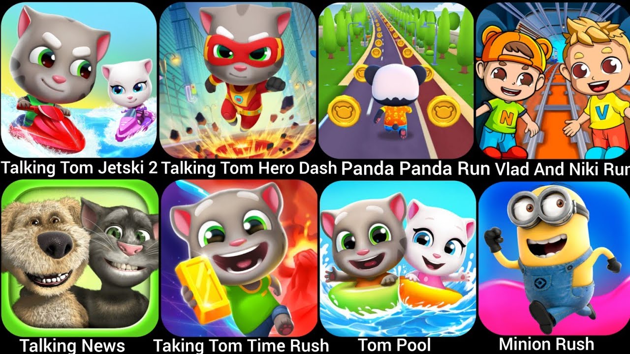 Talking News,Talking Tom Hero Dash,Panda Panda Run,Vlad And Niki Run ...