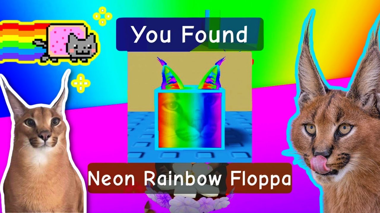 I FOUND EPIC NEON RAINBOW FLOPPA | Find The Floppa Morphs | ROBLOX ...
