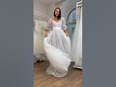 Необычное свадебное платье со съёмными рукавами - YouTube