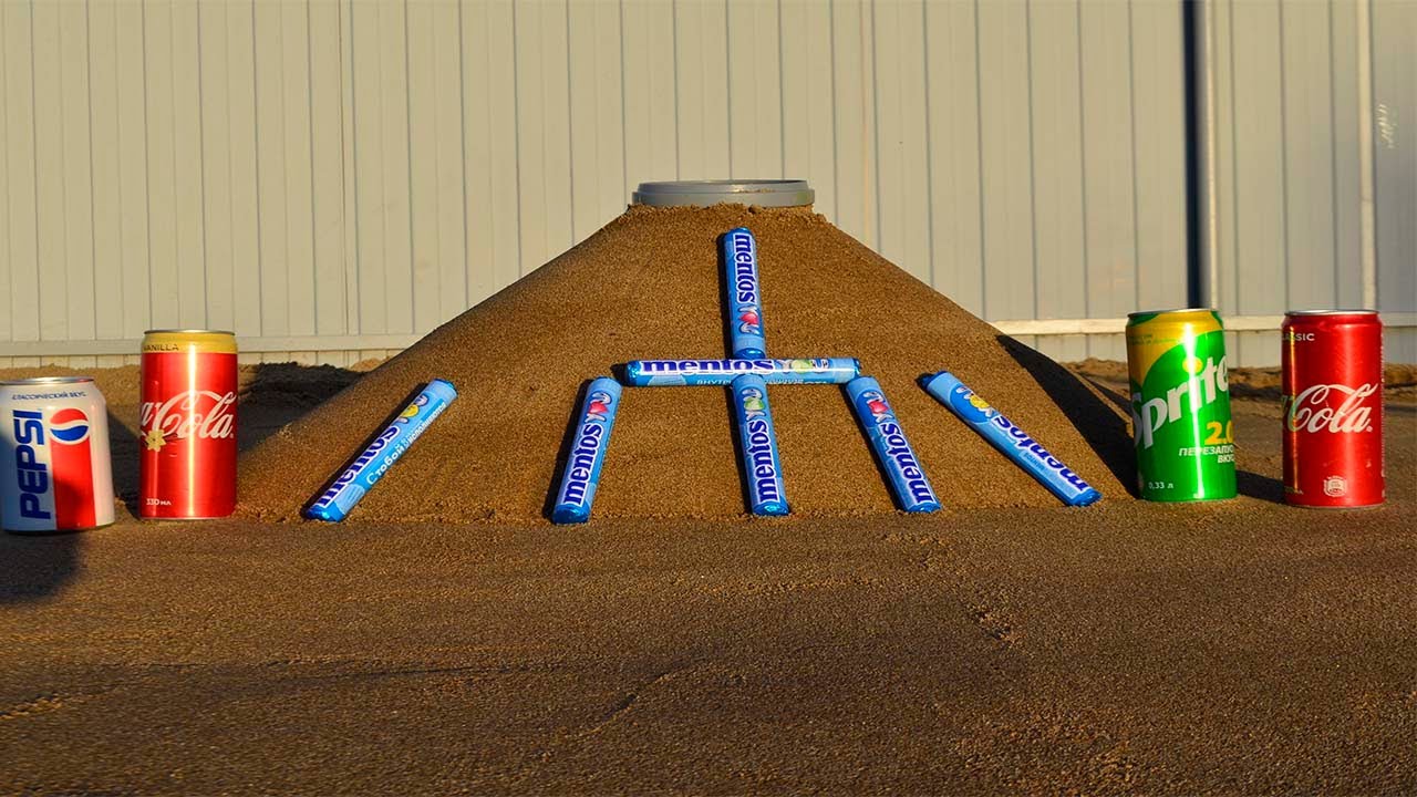 EXPERIMENT: Volcano with Coca Cola VS Mentos. Volcanic Eruption! - YouTube