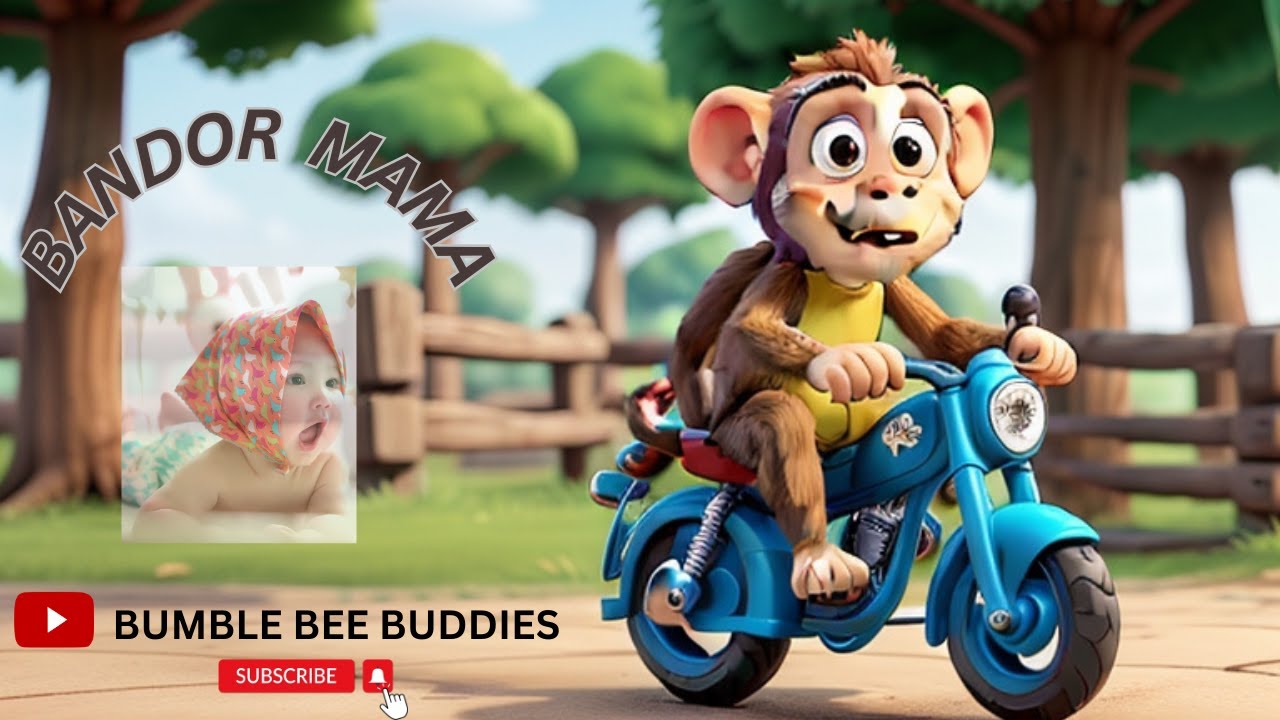 Monkey Mama Bike Ride | monkey | kids | Cartoon | @BUMBLEBEEBUDDIES ...