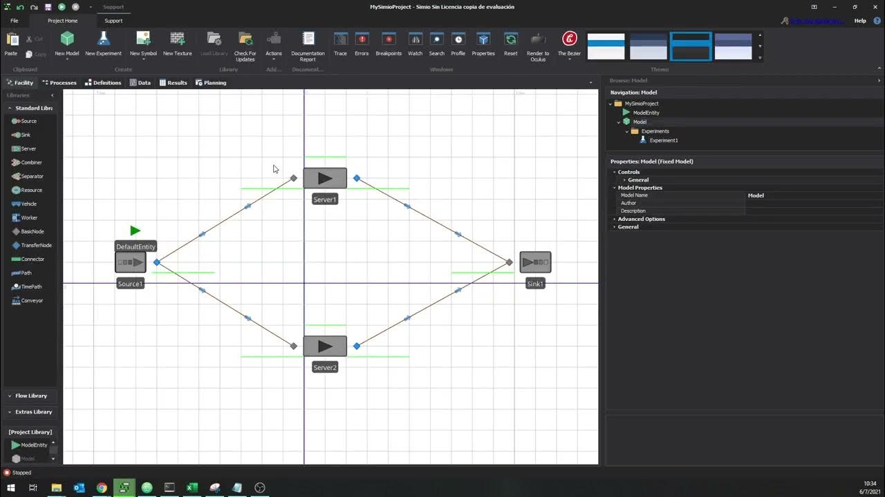 Simio Simulation - Diseño y Configuración de Experimentos (Experiments) - YouTube