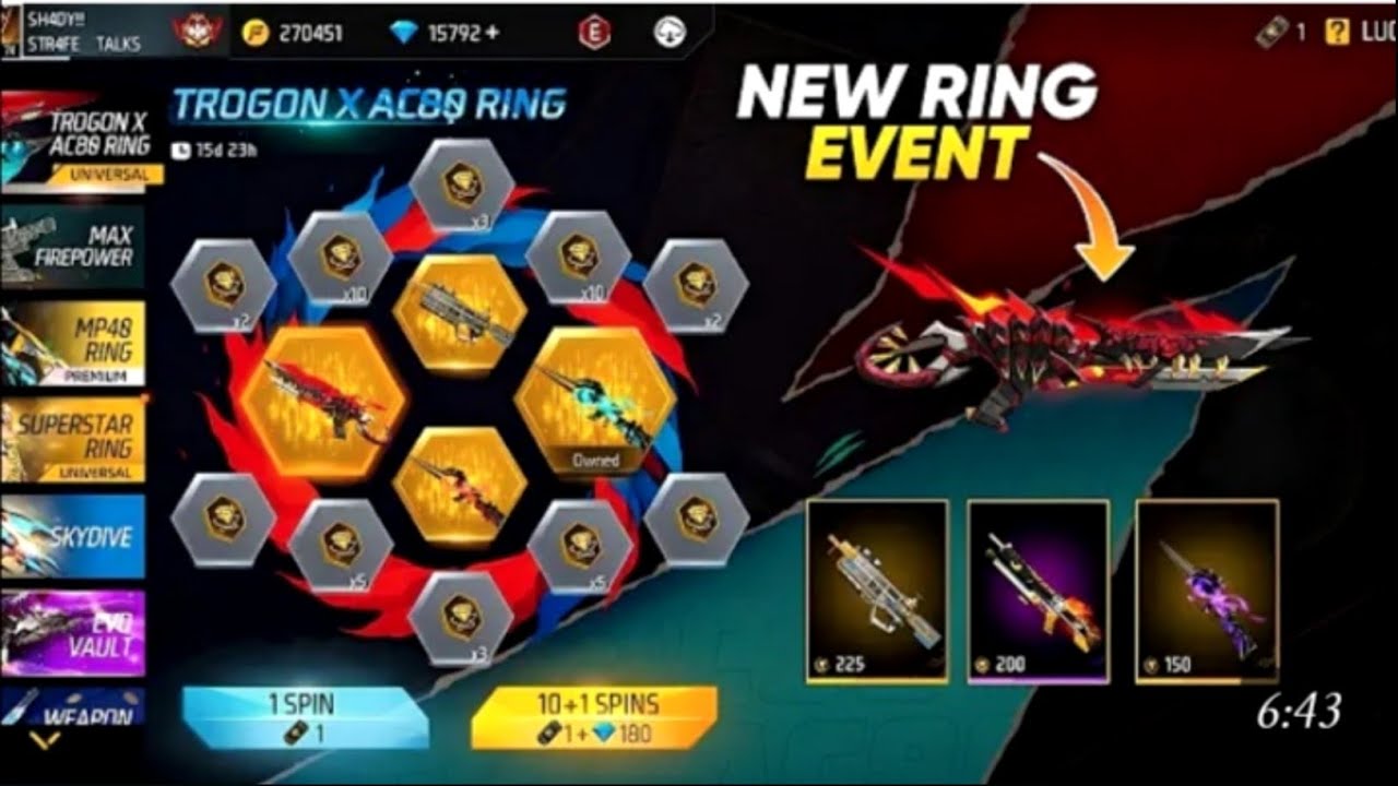 Trogon & Ac80 Ring Gun Skin Unlock //freefire new event//Free Fire new ...