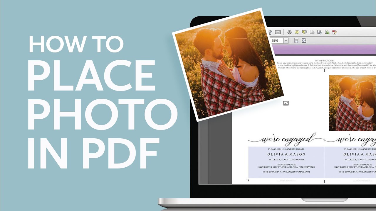 How to edit your PDF with photo in Adobe Reader DC - YouTube