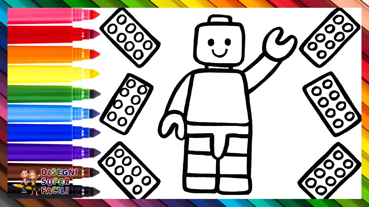 Disegnare E Colorare Una Figura Lego Con Alcuni Mattoncini 🟨🟥🟦🧱🌈 ...
