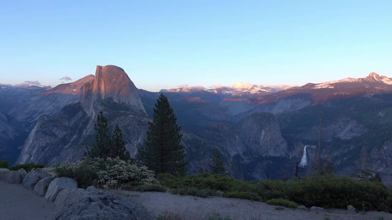 Sunset at Yosemite National Park Glacier Point Amphitheater - YouTube