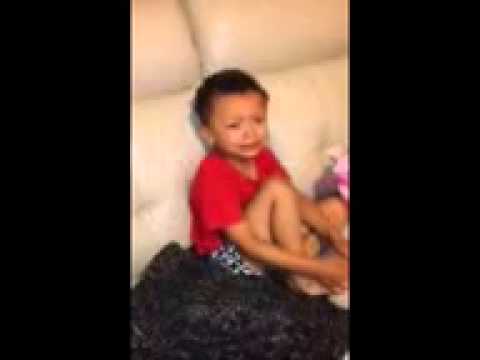 Boy crying over the movie Beethoven.