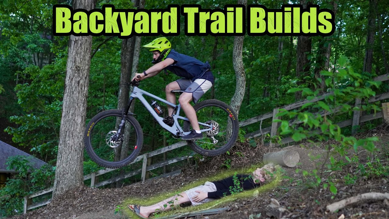 How We Built Our Backyard Bike Trail - YouTube