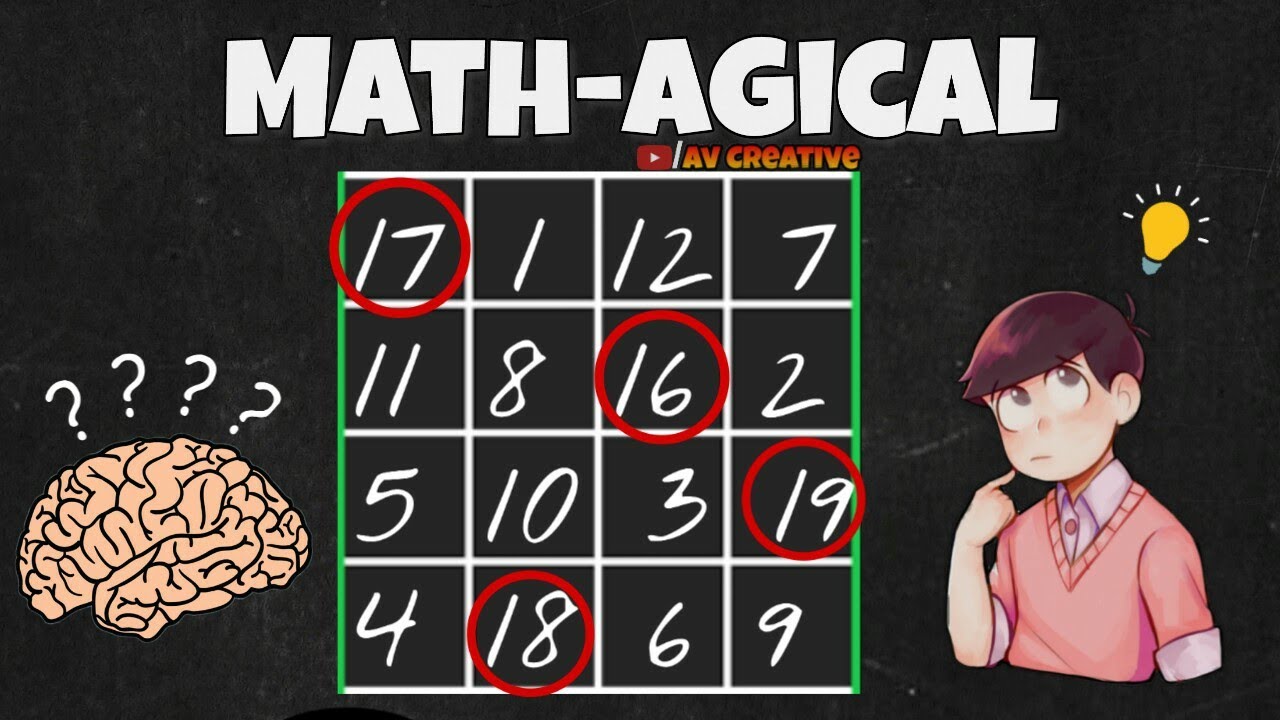 4x4 magic Square | Amazing Maths magic trick | Maths trick | Av ...