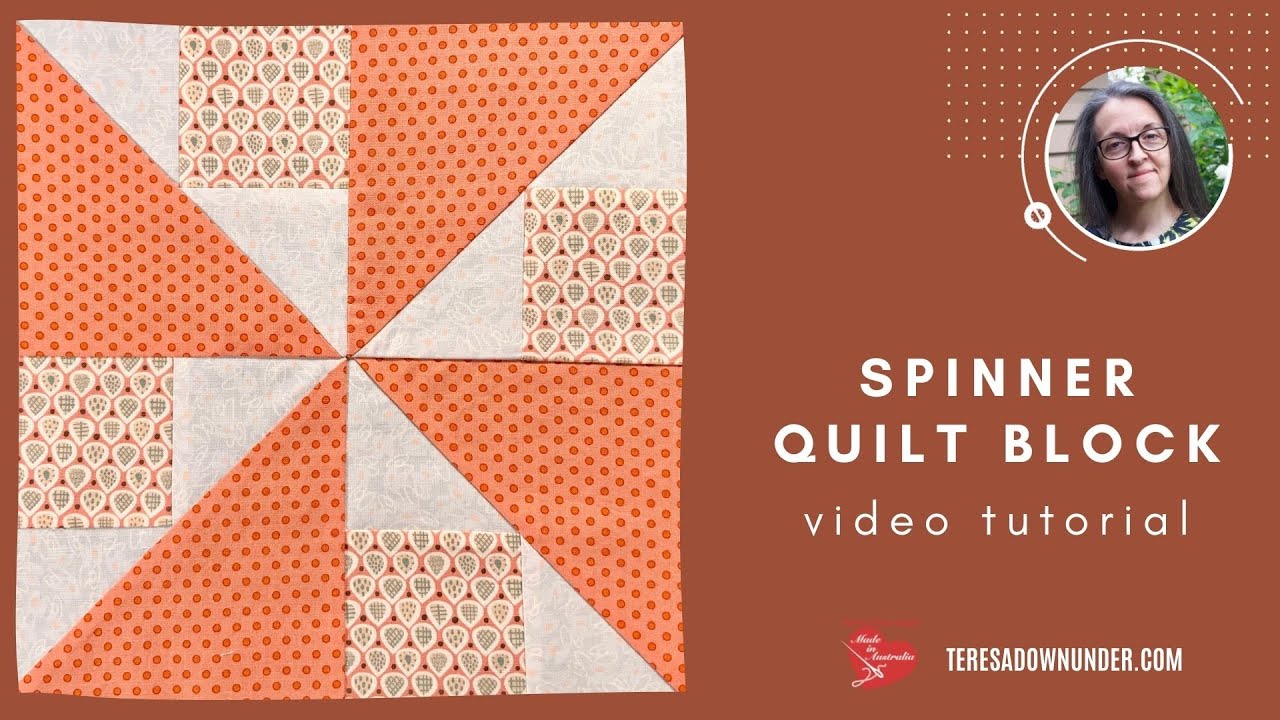 Spinner quilt block video tutorial - YouTube