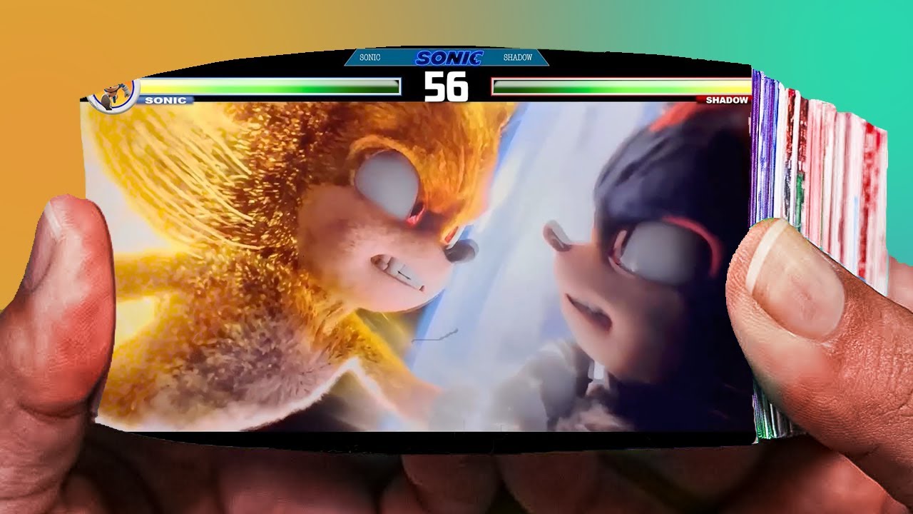 Sonic the Hedgehog 3 - Sonic vs Shadow Final Battle with healthbars | Flipbook - YouTube
