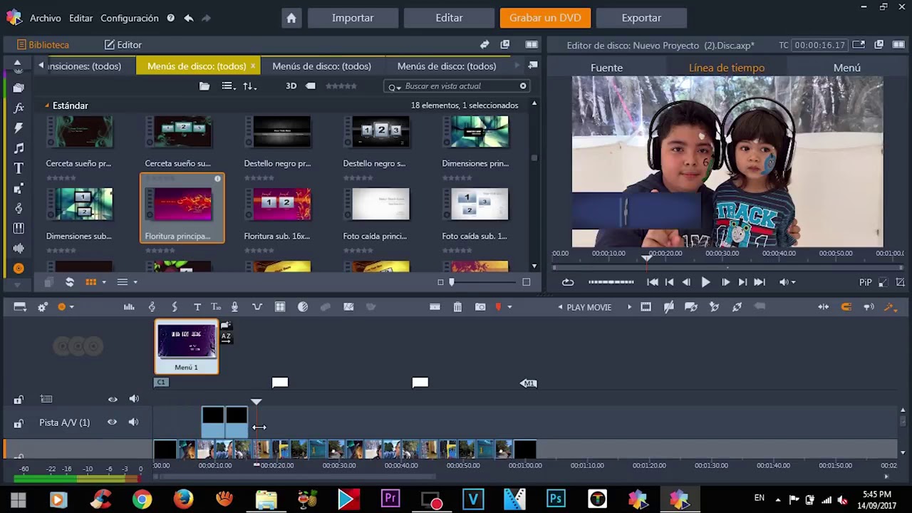 [12] Pinnacle Studio 22 Ultimate - Crear DVD / BluRay con Menu - YouTube