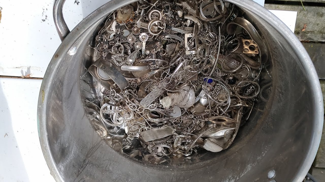 1625g Sterling silver refining batch EastVan part 1 SilverJay - YouTube