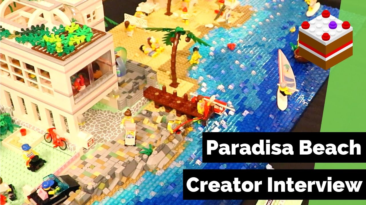LEGO Paradisa Beach Display MOC Interview w. Cathrine Rankine at SFW ...