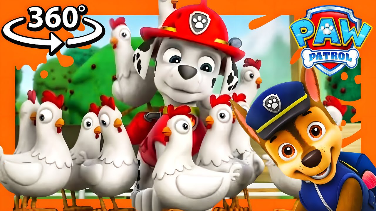 Paw Patrol 🐾 360° Vr Join Chase And Marshall To Save Chickaletta 🐔