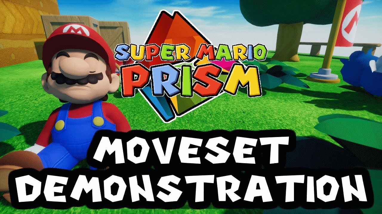 Super Mario Prism - Moveset Demonstration + All Grassy Green Grounds ...