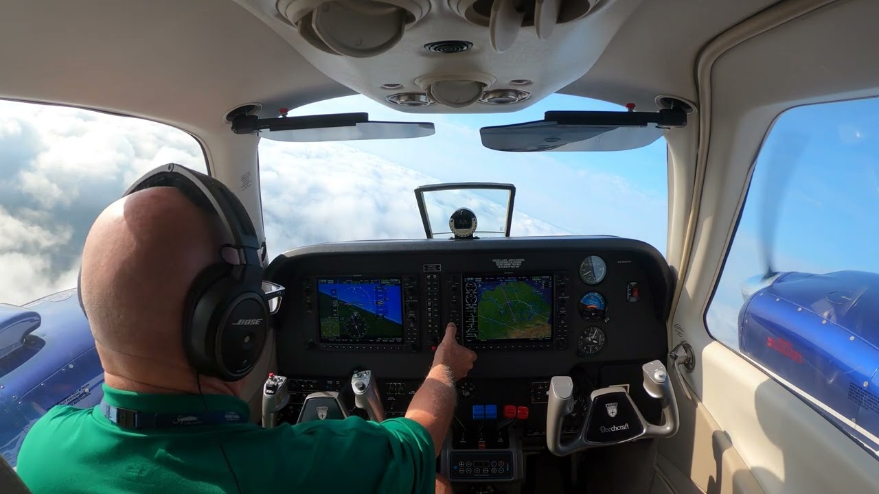 G58 Baron Vnav, Radar, and an ILS - YouTube