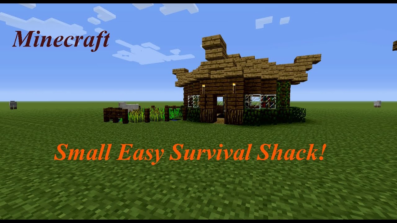 Minecraft: Small Survival Shack Tutorial (Rustic House) - YouTube