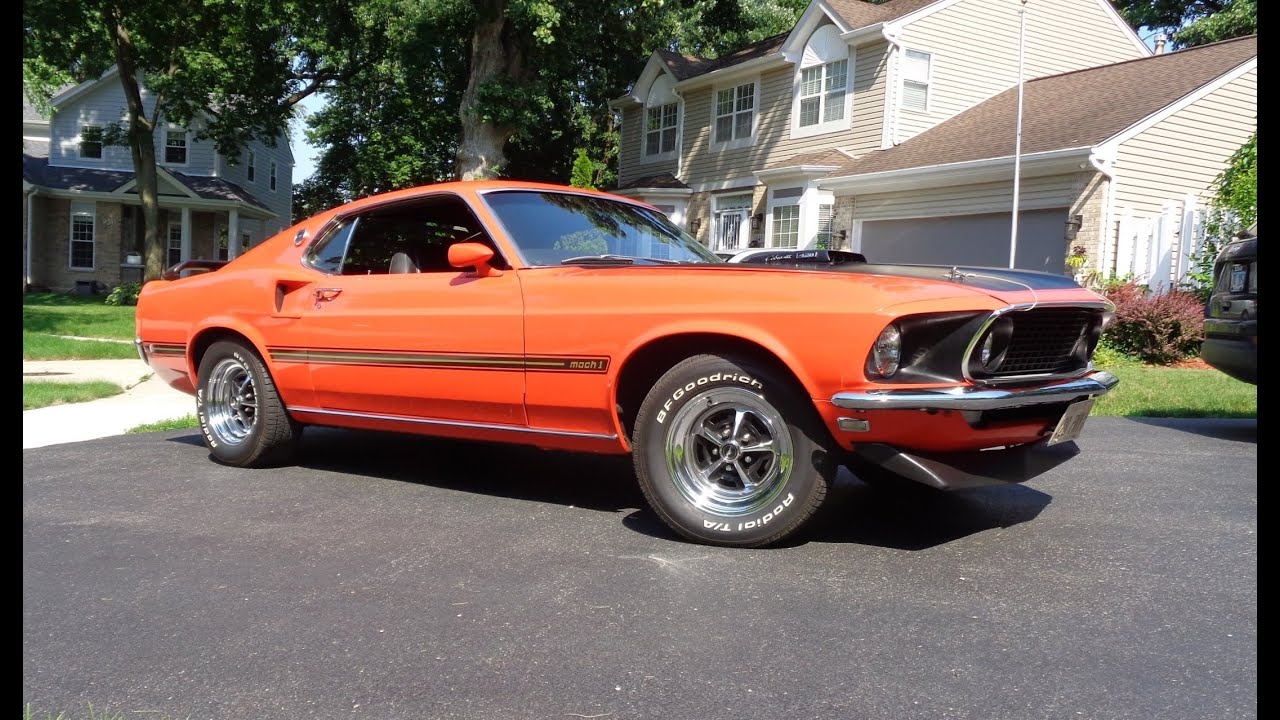 1969 Ford Mustang Mach 1 One 428 Cobra Jet 4 Speed in Orange & Ride My ...