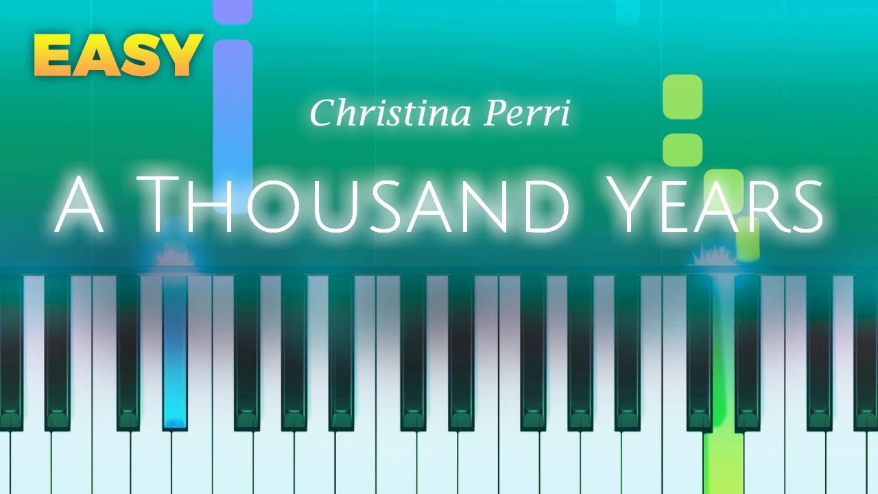 Christina Perri - A Thousand Years - EASY Piano TUTORIAL by Piano Fun ...