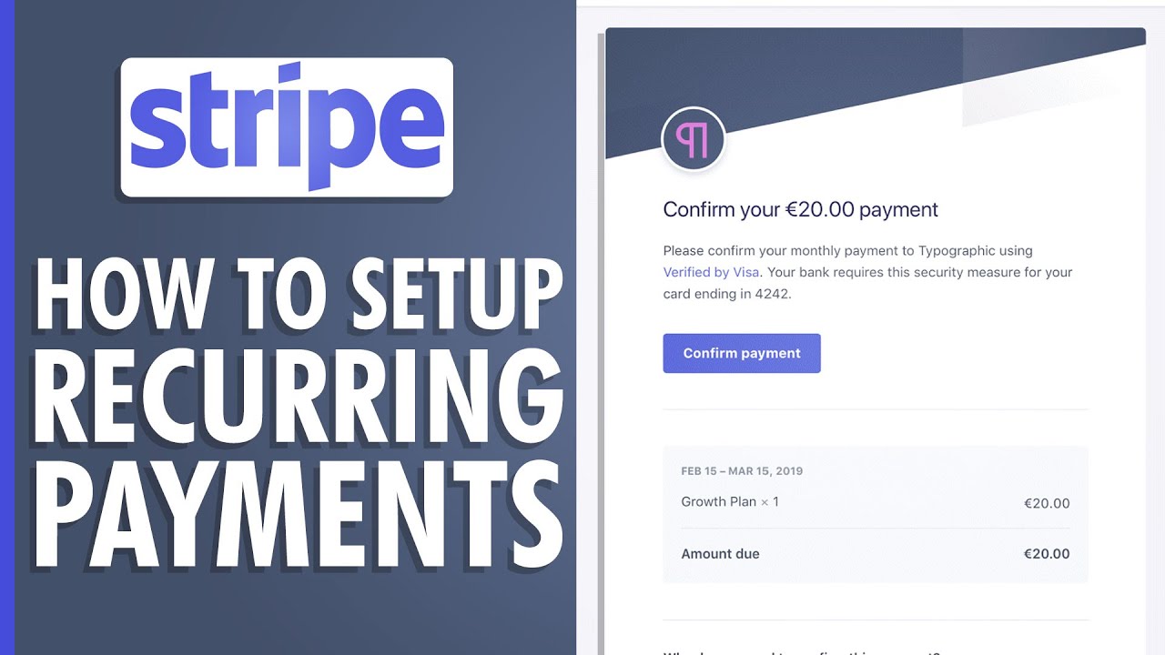 How To Setup Recurring Payments From Stripe | Easy! - YouTube