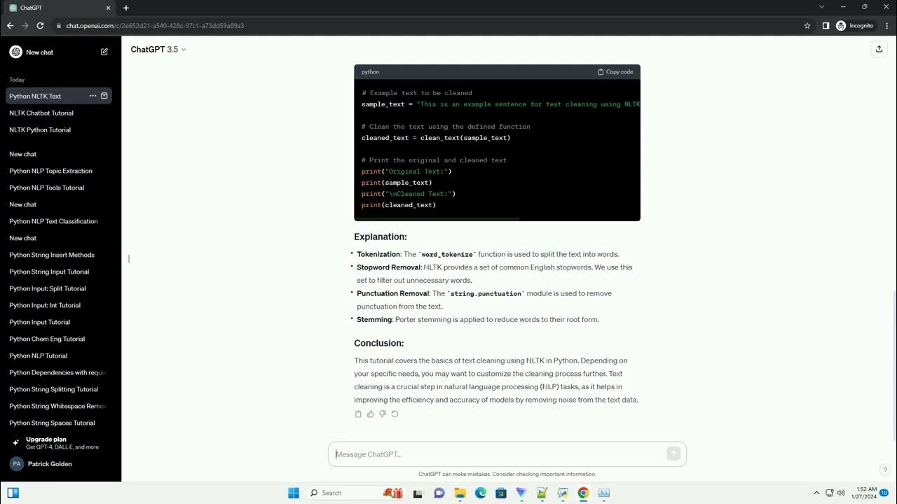 python nltk clean text - YouTube