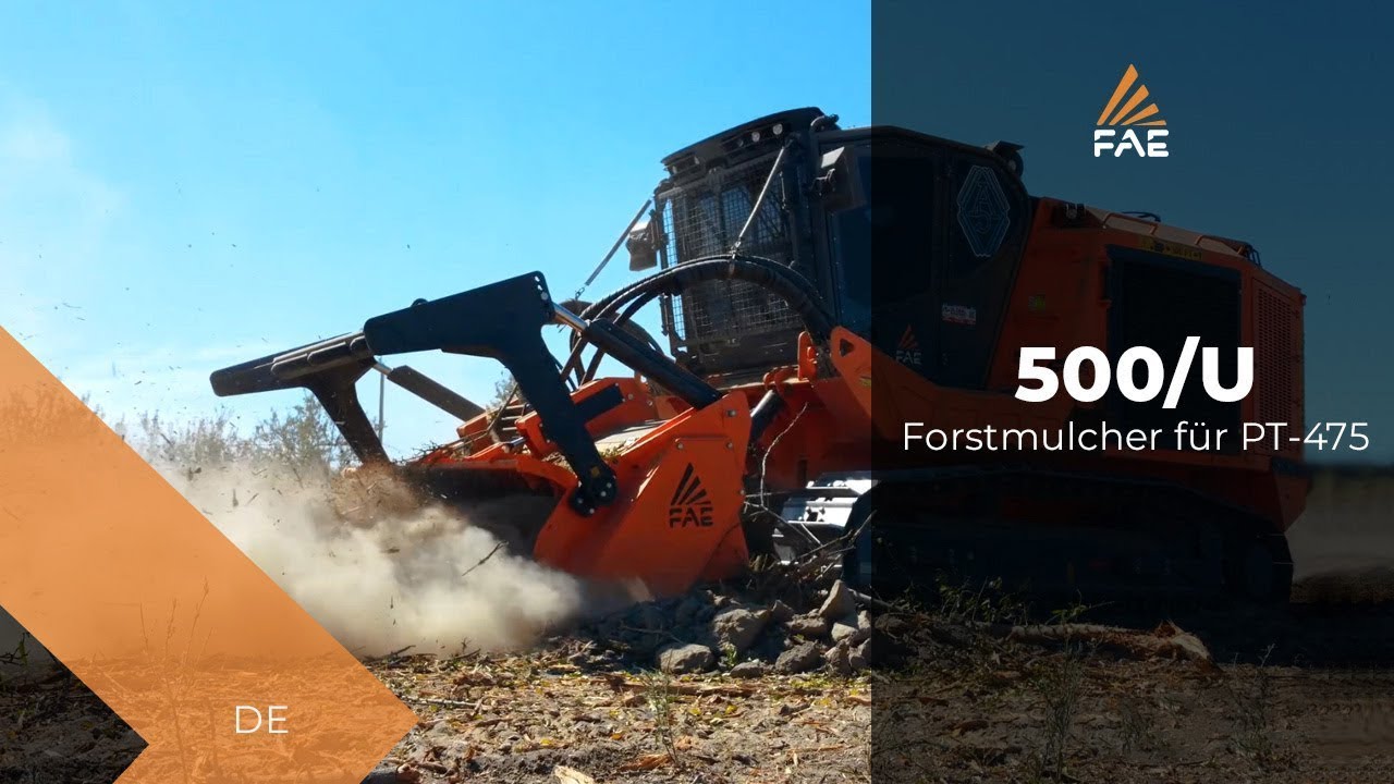FAE Raupenfahrzeug und 500 U Forstmulcher bei Arbeiten zur Bereinigung ...