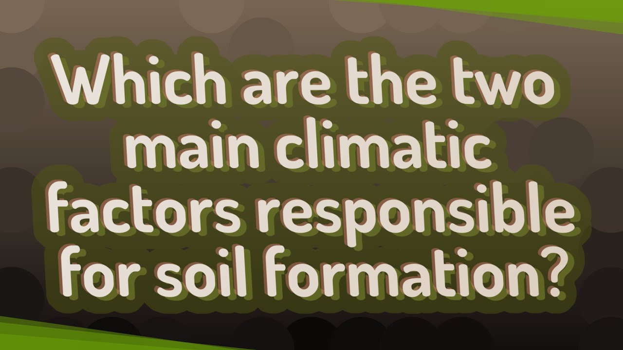 Which are the two main climatic factors responsible for soil formation ...
