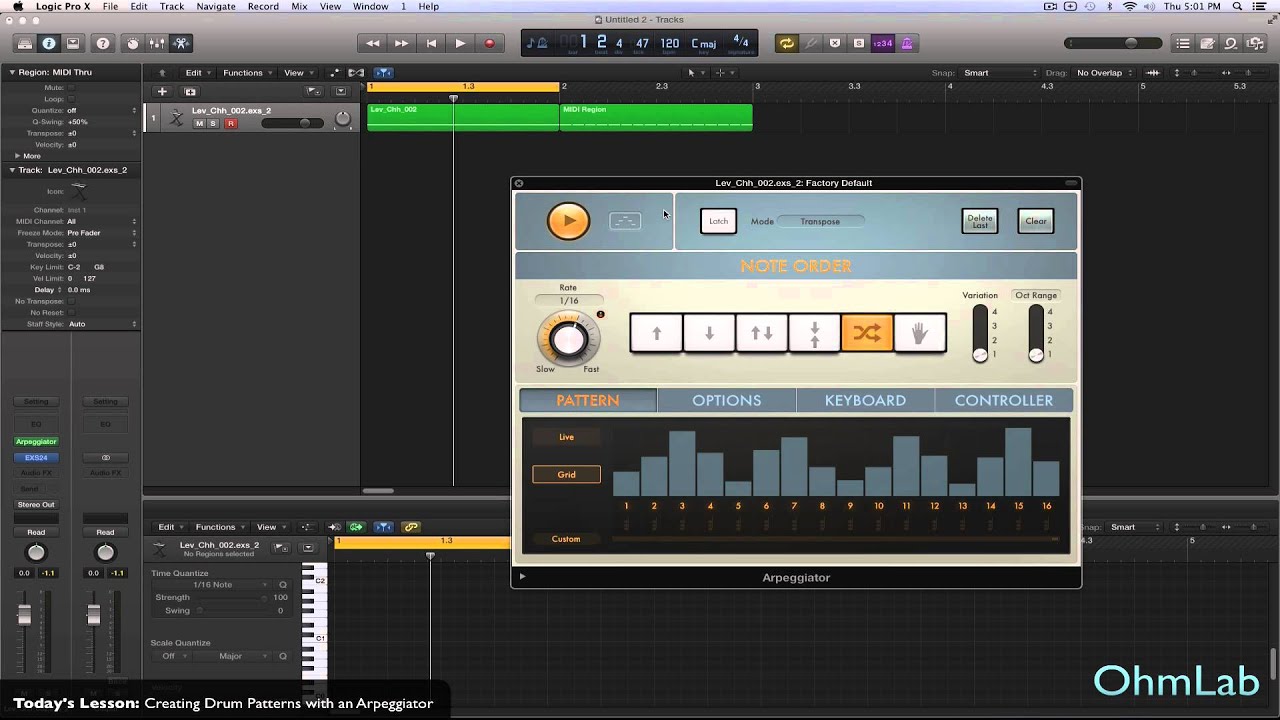 Creating Drum Patterns with an Arpeggiator - Creating Tracks - YouTube