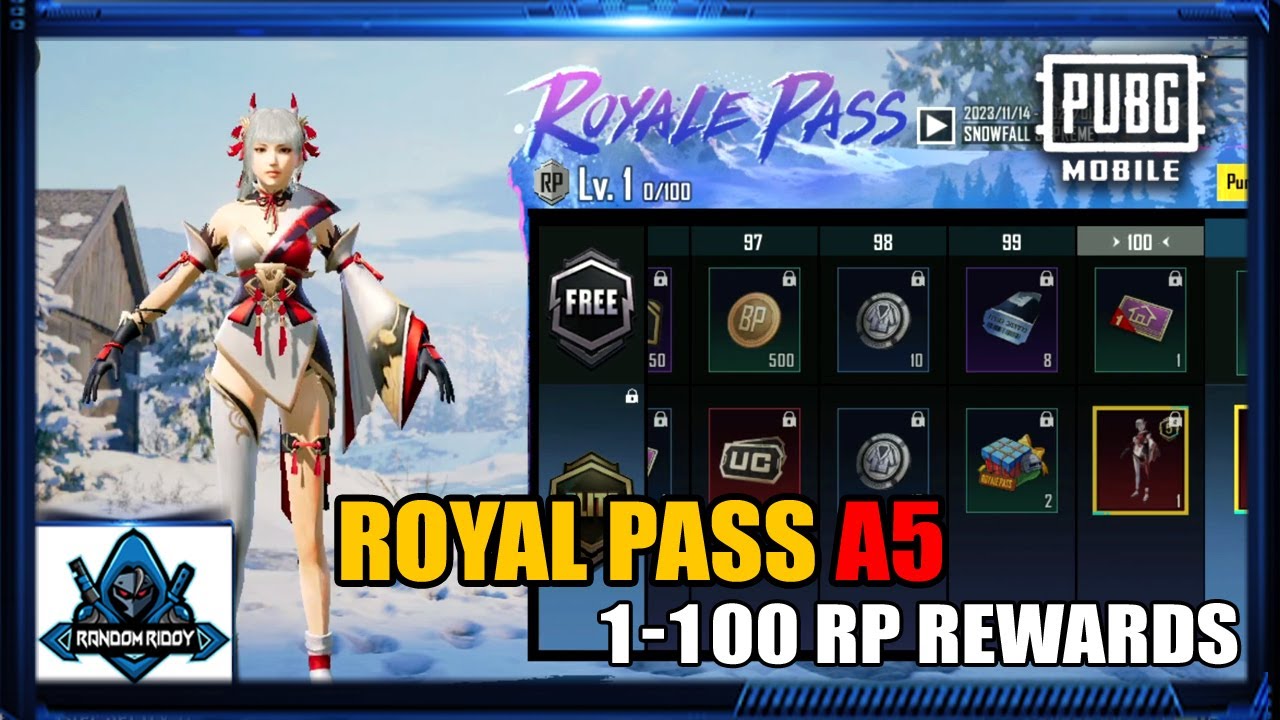 ROYAL PASS A5 1 TO 100 RP LEAKS 😍| PUBG Mobile - YouTube