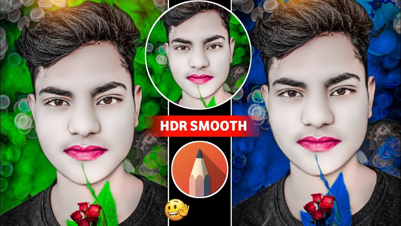 HDR face Smooth sketchbook photo Editing | Face Smooth Kaise kare ...