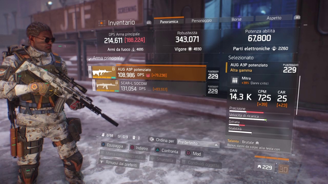 The Division Build 3 Rimedio + 3 Nomade 46% Resistenza danni speciali ...
