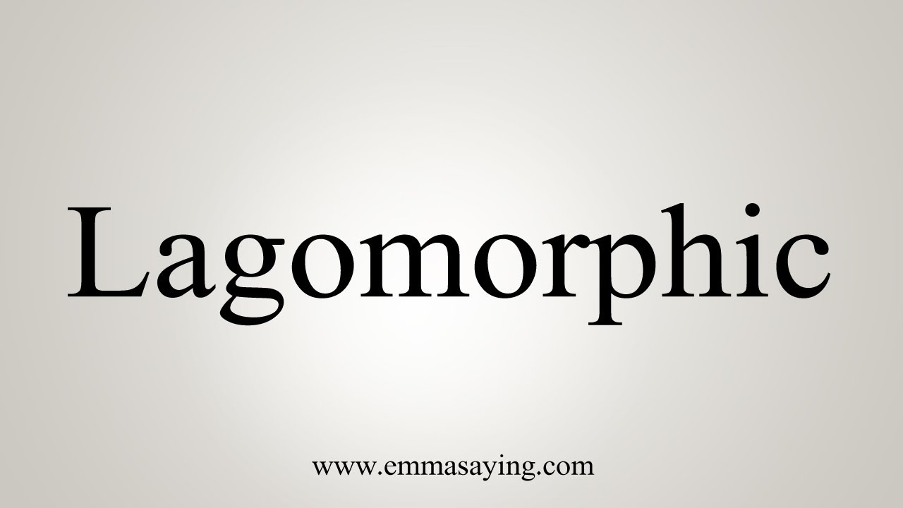 How To Say Lagomorphic - YouTube